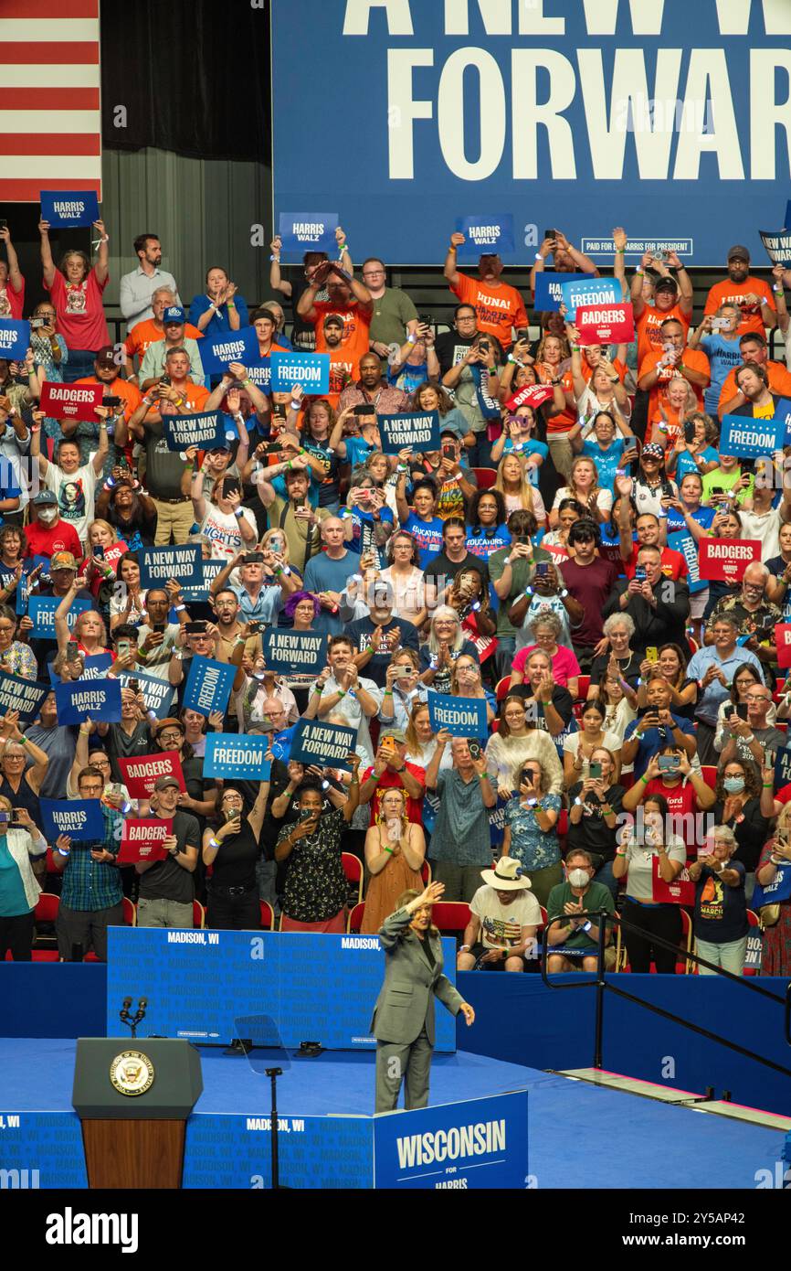 Photographs from a presidential campaign rally for Vice President ...