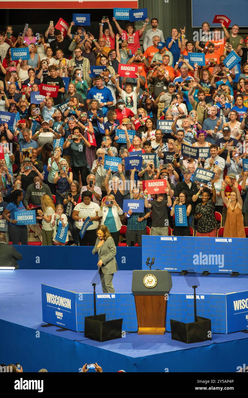 Photographs from a presidential campaign rally for Vice President ...
