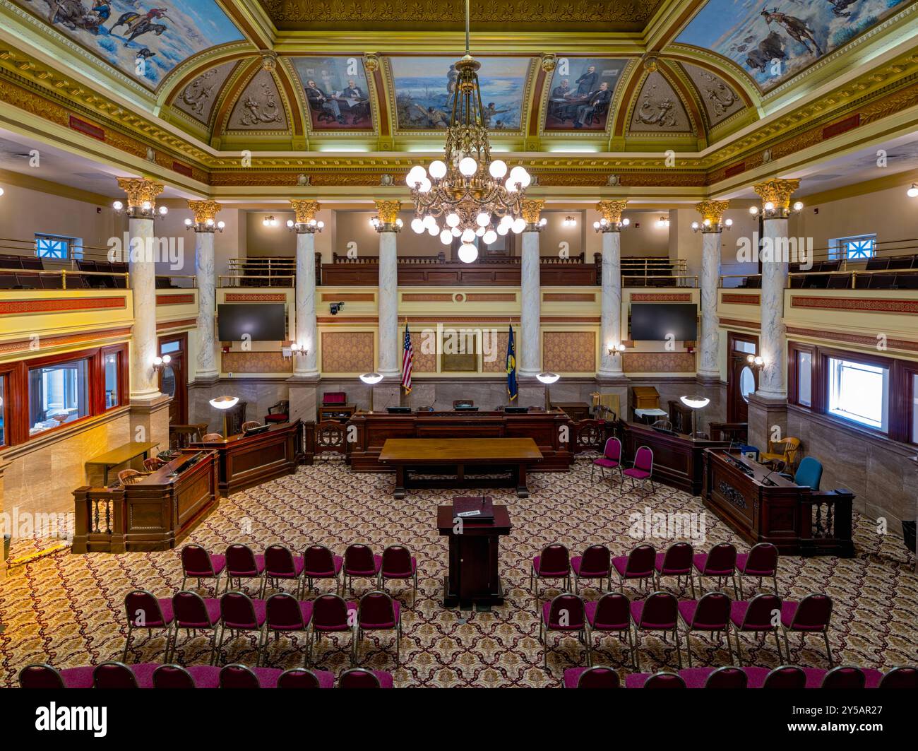 The old Supreme Court Chamber from the rear gallery in the State ...