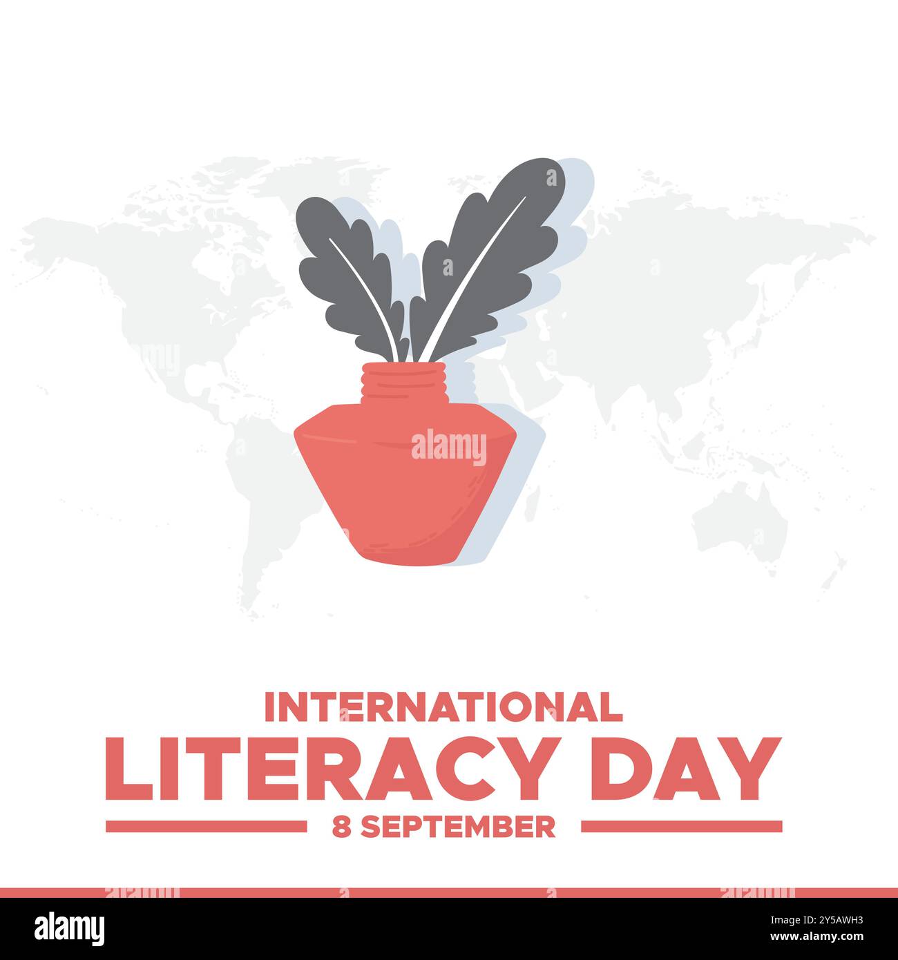 international literacy day, 8 September, literacy day greeting card ...