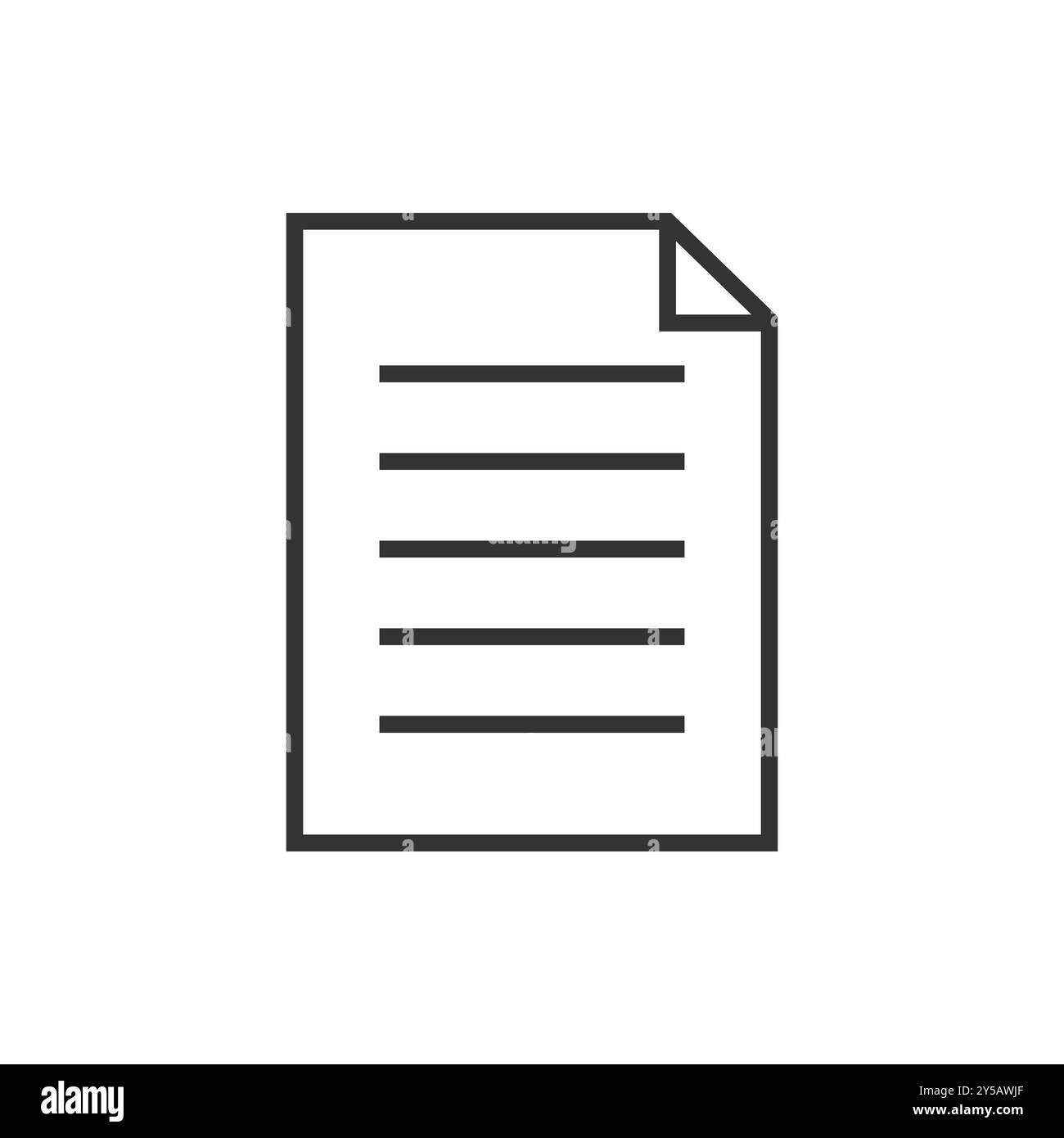 Document management icon outline Black and White Stock Photos & Images ...
