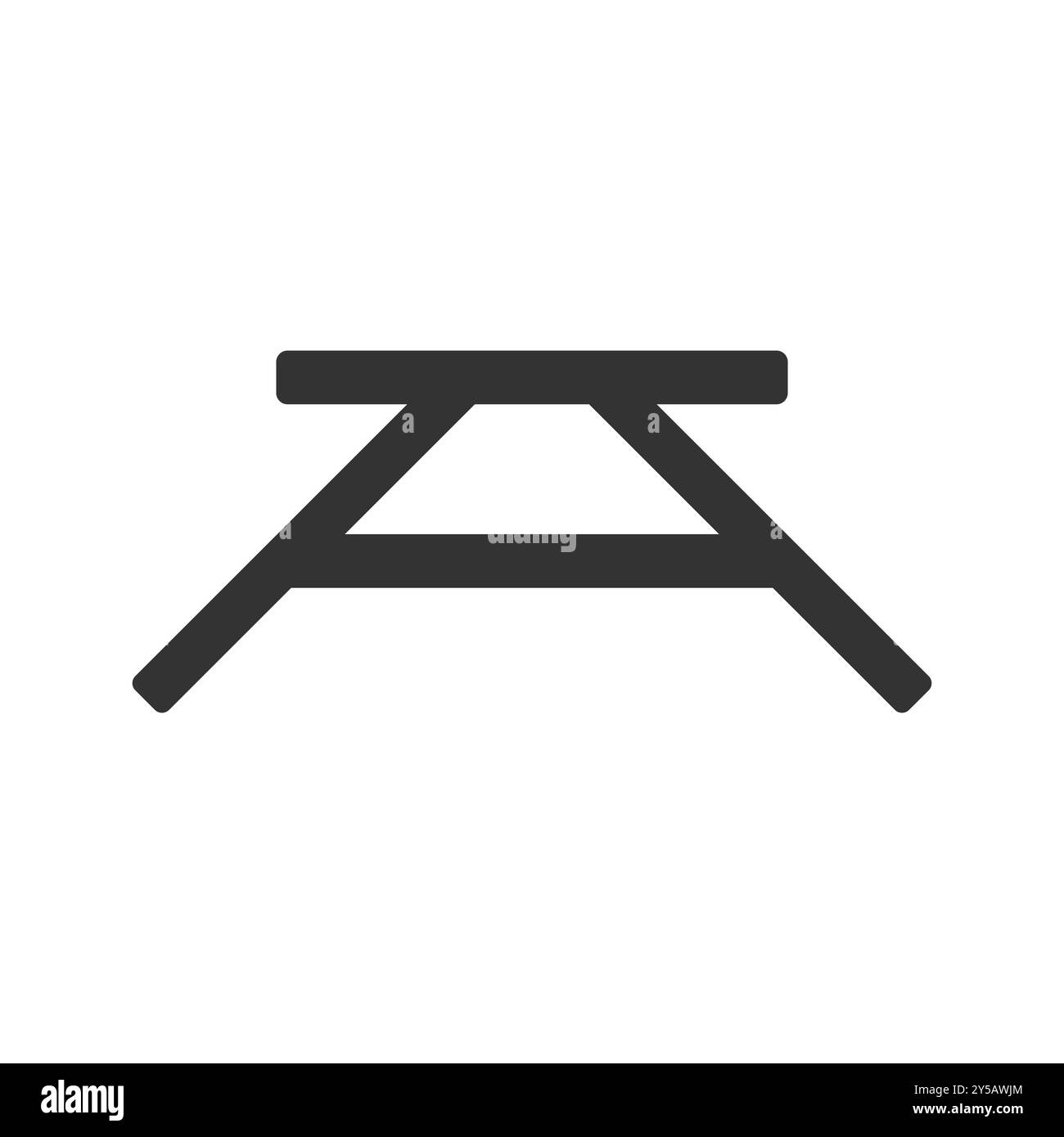 Folding wood table icon Cut Out Stock Images & Pictures - Alamy