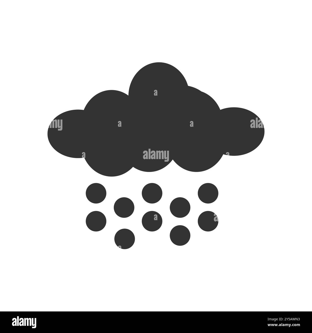 Weather Icon Representing Snowfall and Clouds Stock Vector Image & Art ...