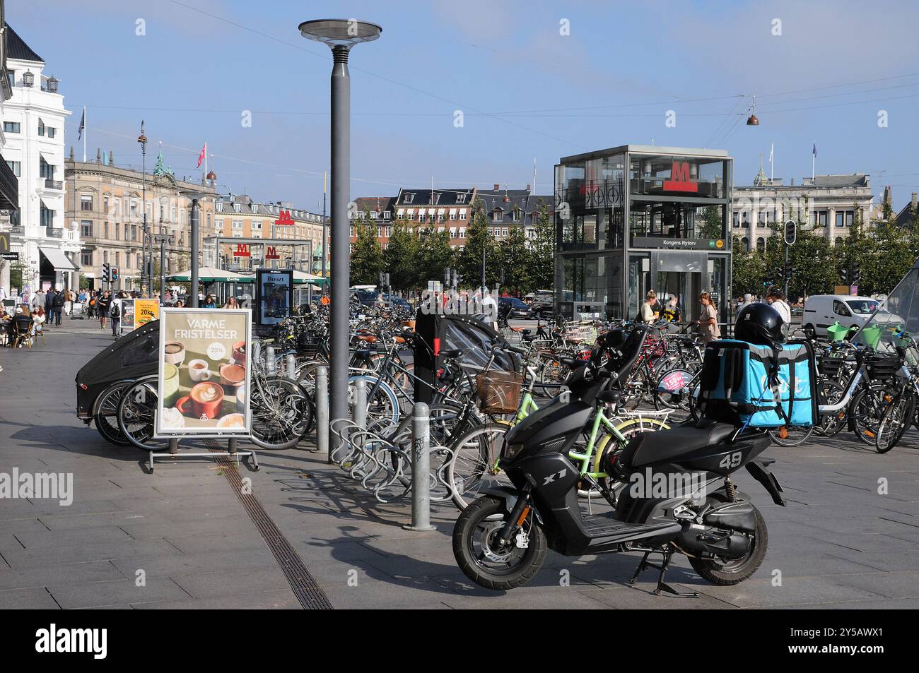 Copenhagen/ Denmark/20 2024/ view of kongen nytorv kings grand square ...