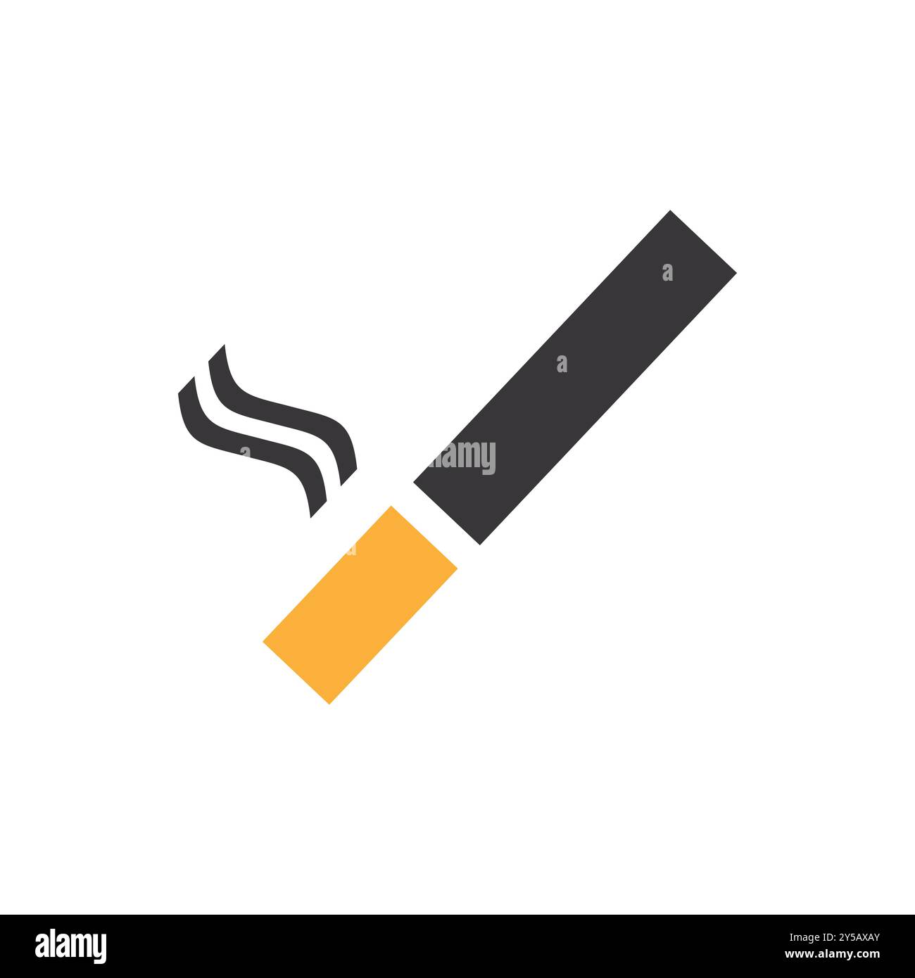 Icon of Cigarette with Smoke Rising Stock Vector Image & Art - Alamy