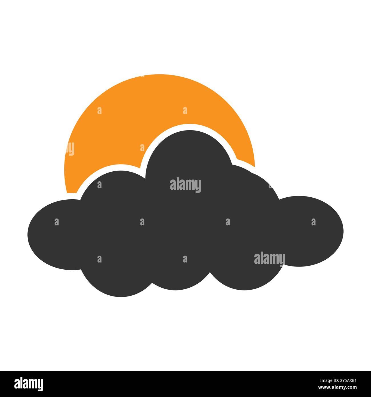 Sunrise Behind Dark Cloud Vector Illustration Stock Vector Image & Art ...