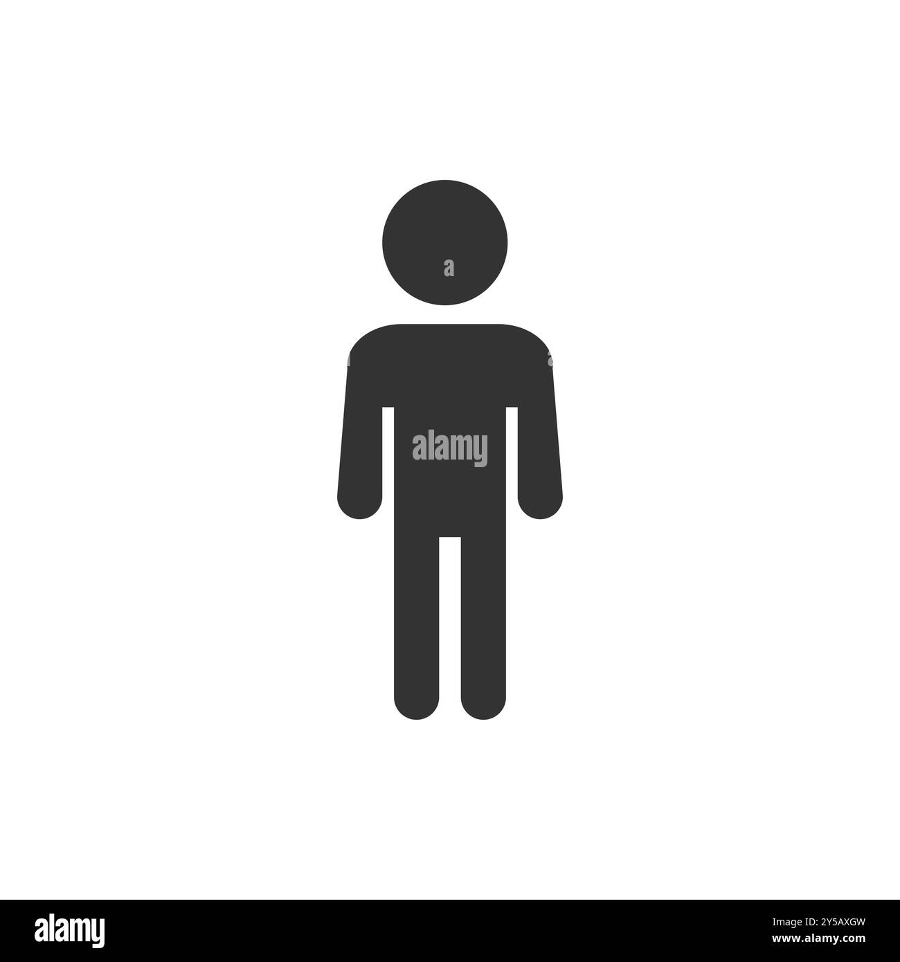 Human Figure Icon Illustration in Black and White Stock Vector Image ...