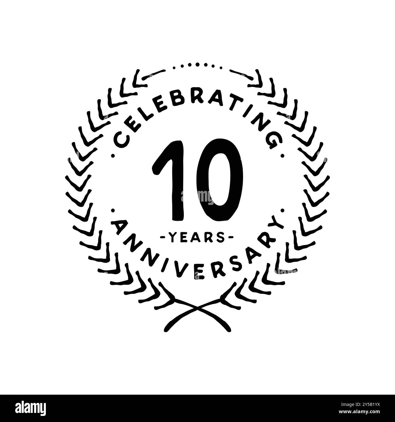 10 years design template. 10th vector and illustration Stock Vector ...