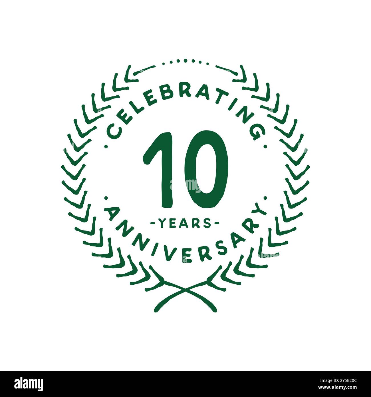10 years design template. 10th vector and illustration Stock Vector ...