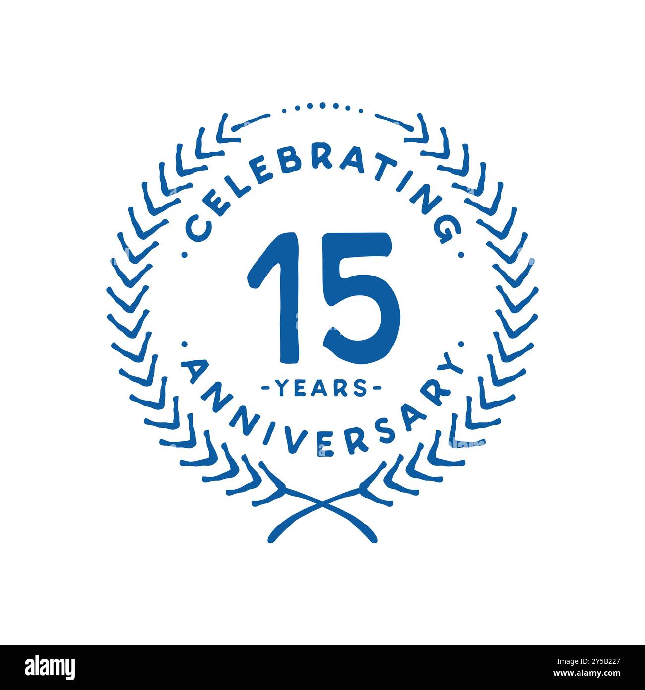 15 years design template. 15th vector and illustration Stock Vector ...