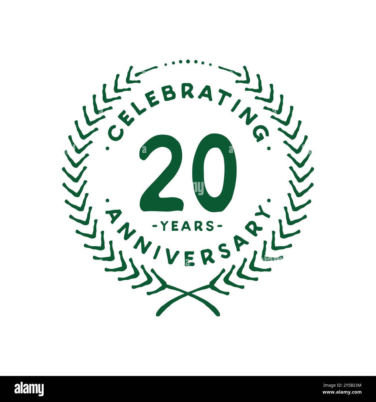 20 years design template. 20th vector and illustration Stock Vector ...