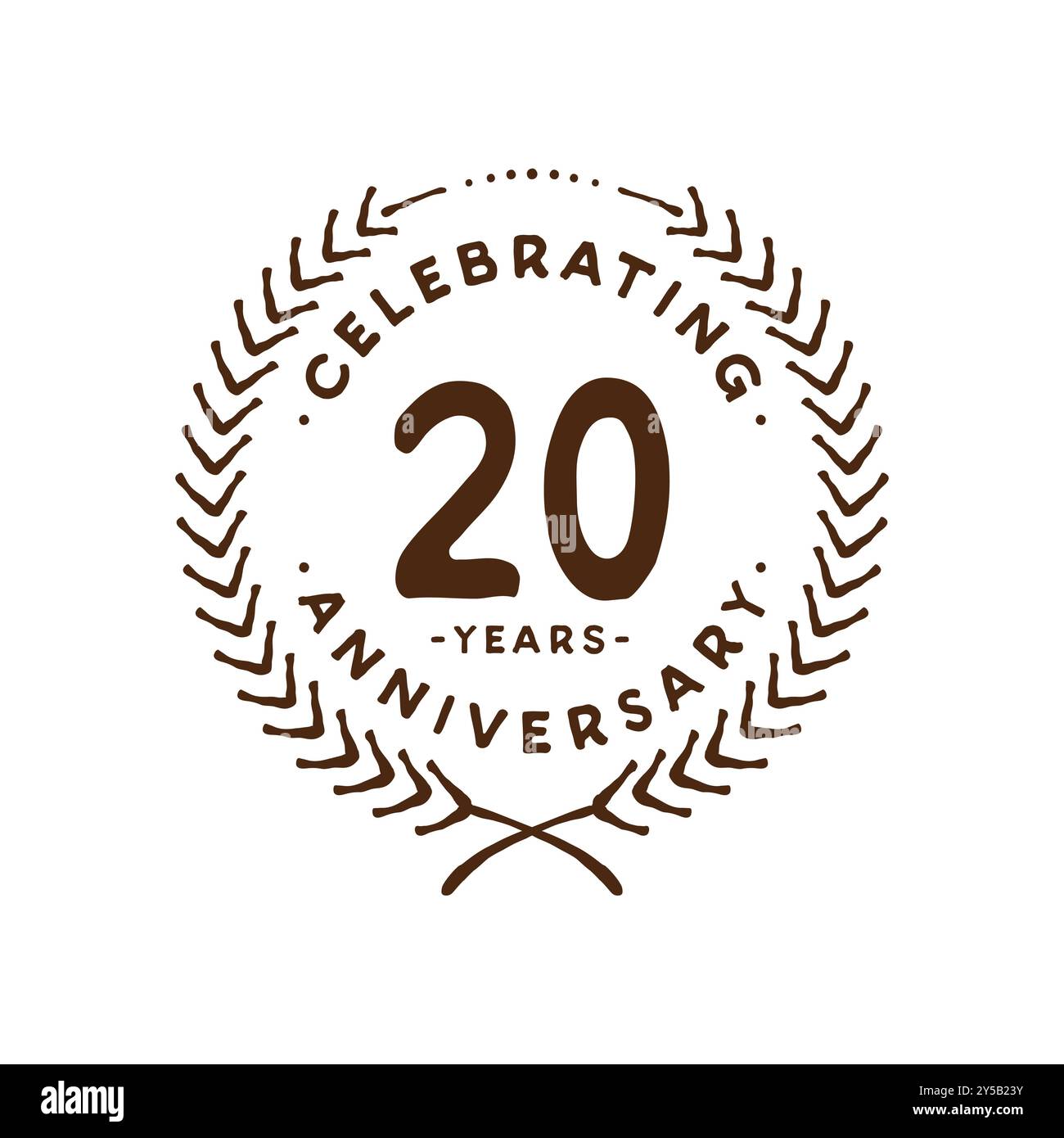 20 years design template. 20th vector and illustration Stock Vector ...