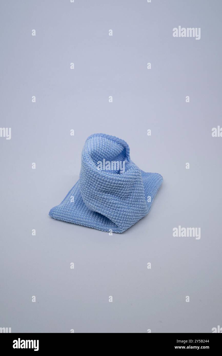 A soft blue microfiber cloth for cleaning the camera because it doesn't ...