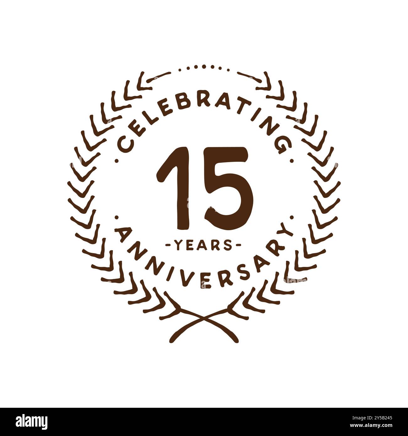 15 years design template. 15th vector and illustration Stock Vector Image & Art - Alamy