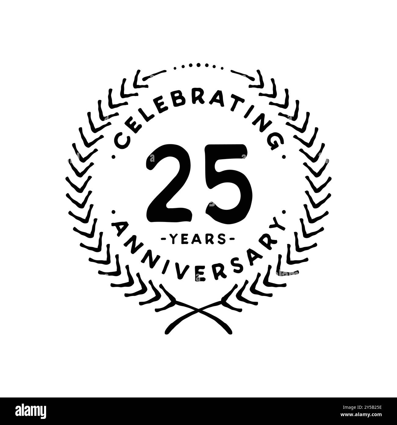 25 years design template. 25th vector and illustration Stock Vector ...
