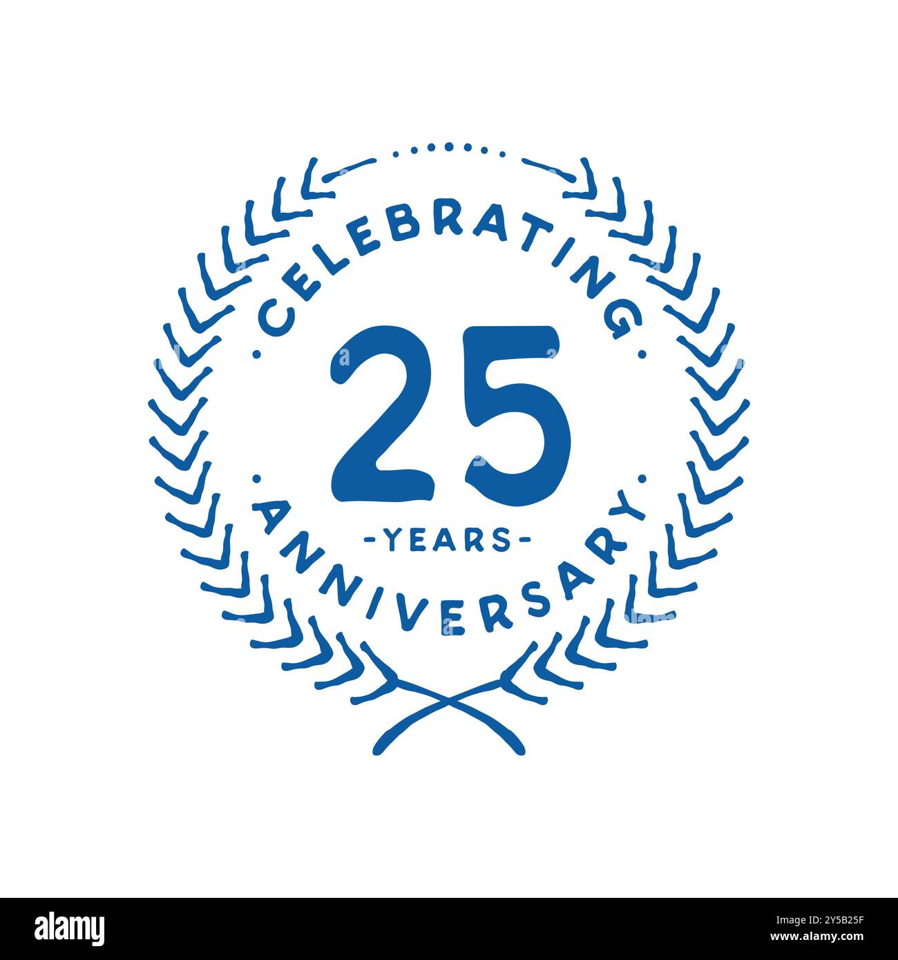 25 years design template. 25th vector and illustration Stock Vector ...
