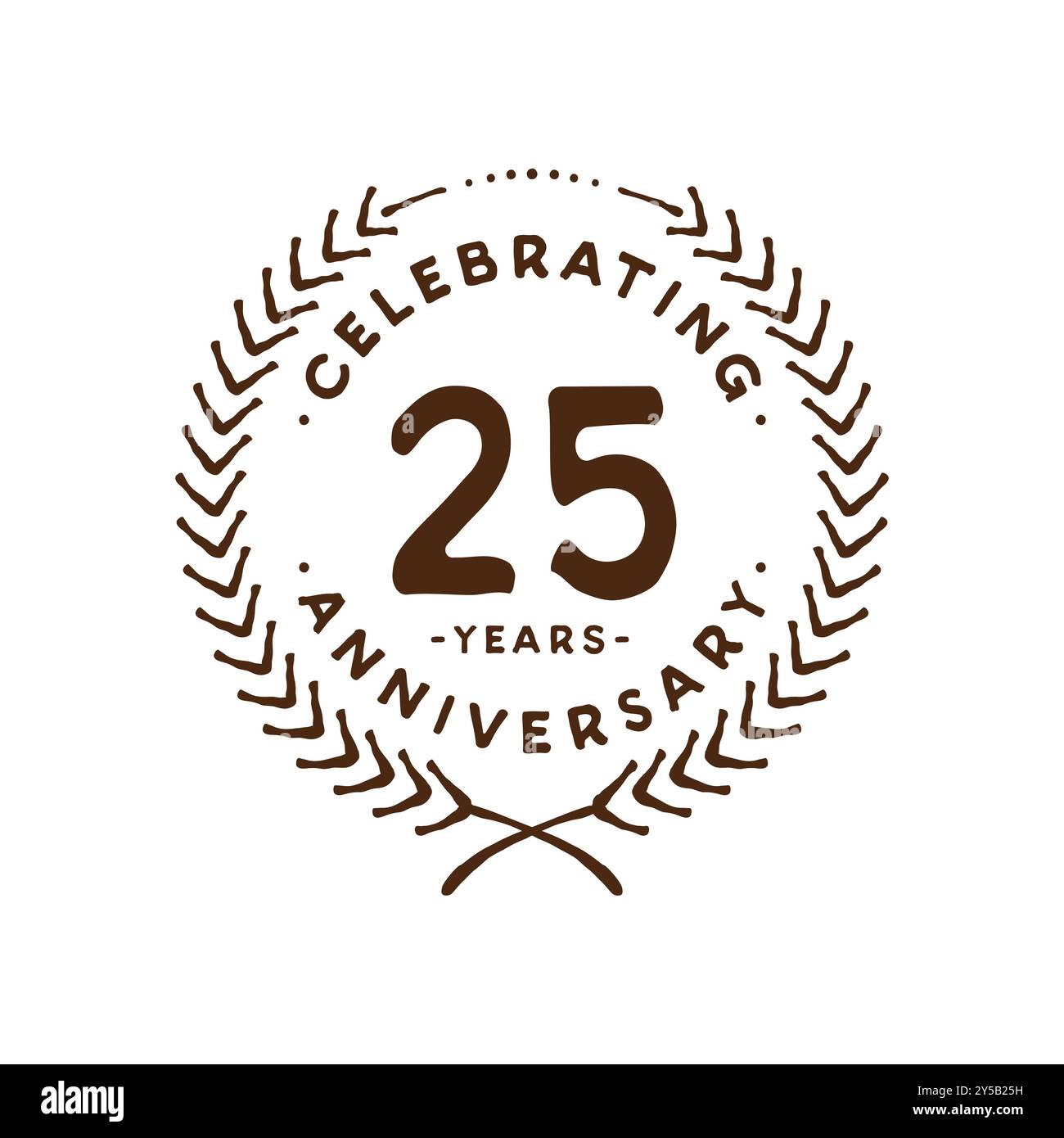 25 years design template. 25th vector and illustration Stock Vector ...