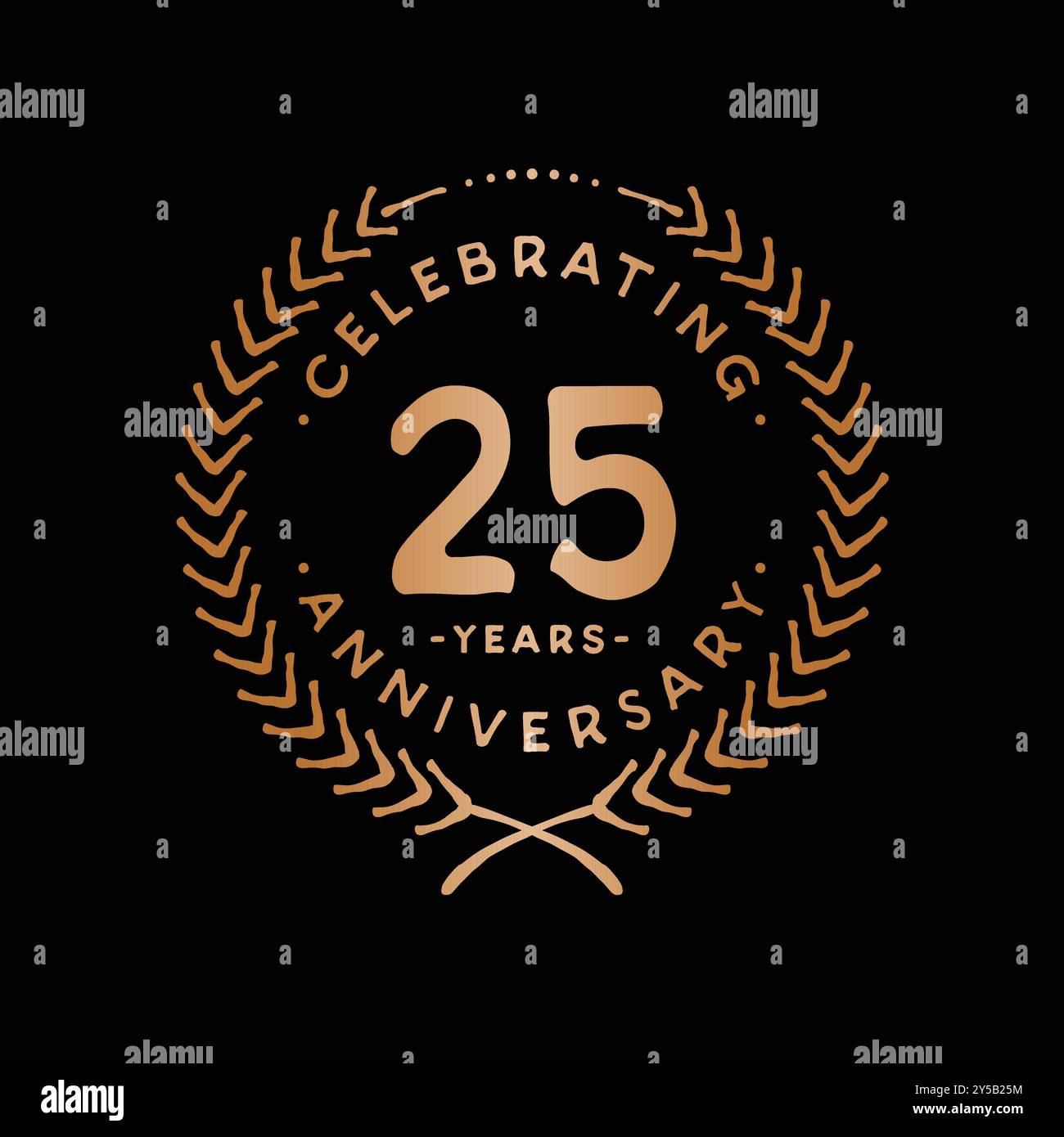 25 years design template. 25th vector and illustration Stock Vector ...