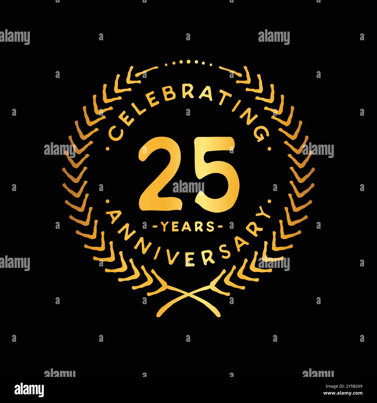 25 years design template. 25th vector and illustration Stock Vector ...