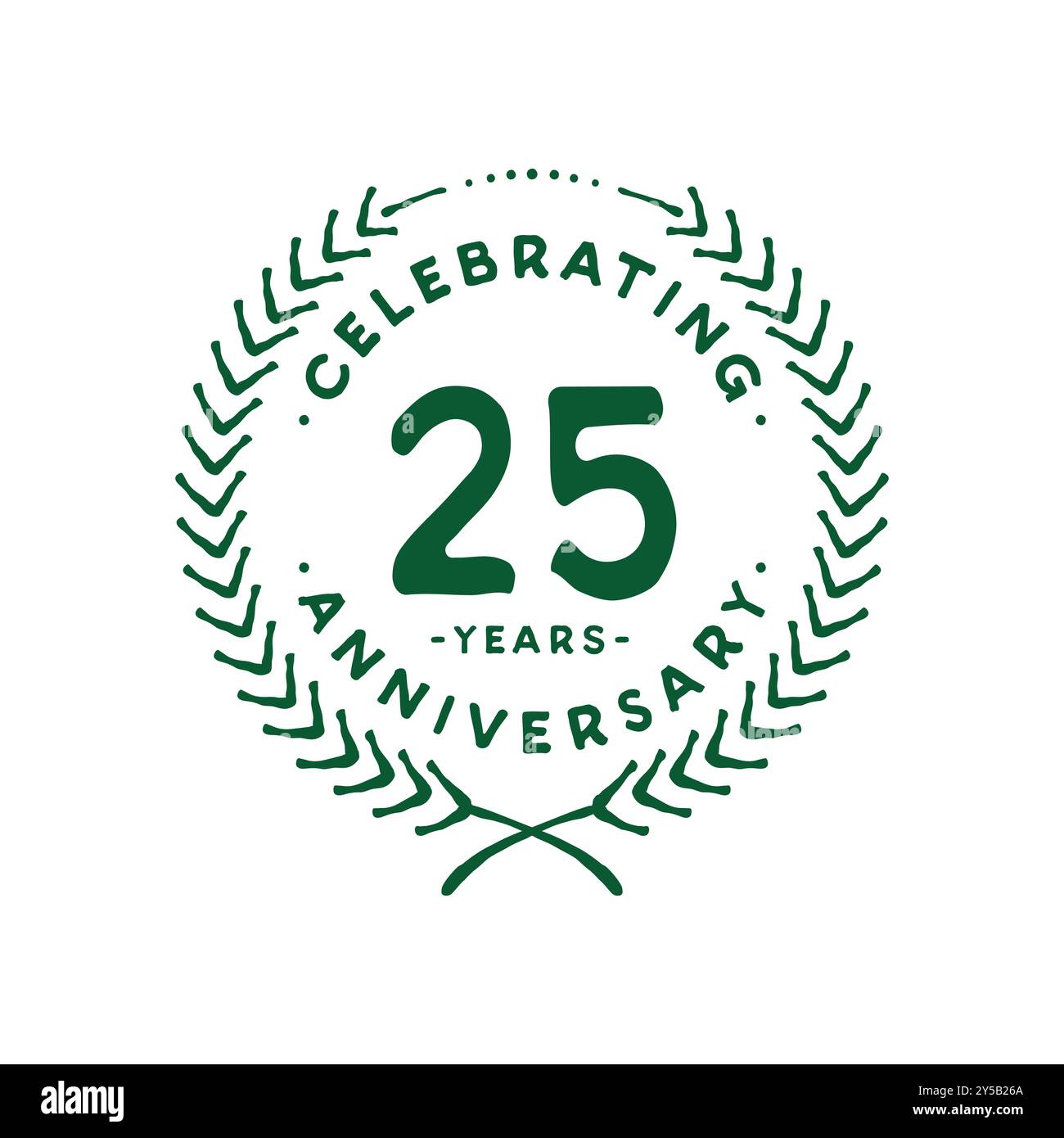 25 years design template. 25th vector and illustration Stock Vector ...