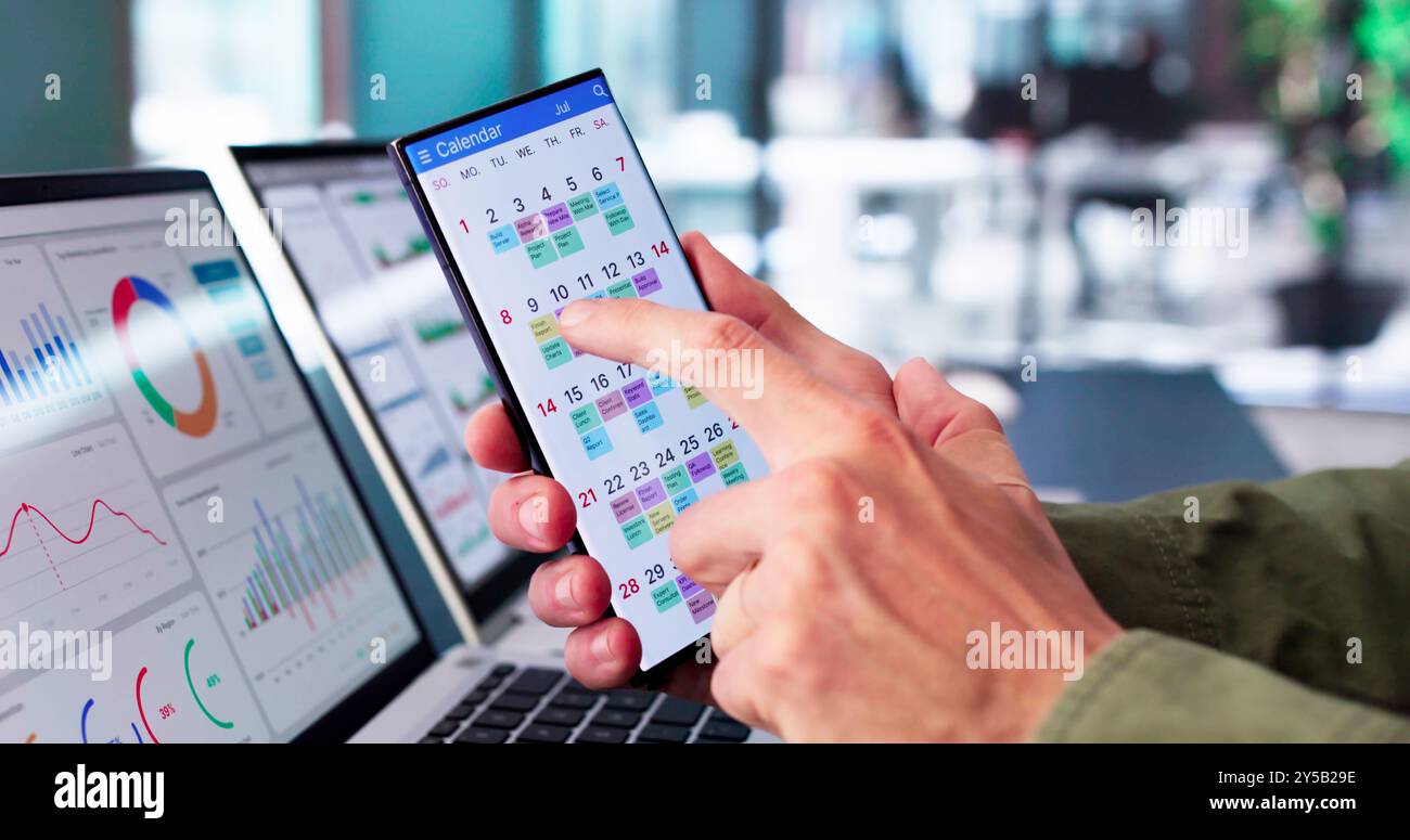 Gantt Employee Time Sheet Chart And Business Schedule Stock Photo - Alamy