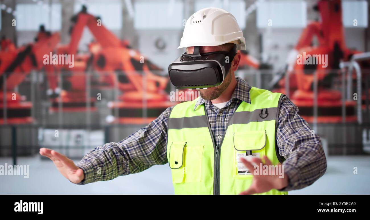 Virtual Reality Technology Headset At Factory. VR Glasses Stock Photo - Alamy