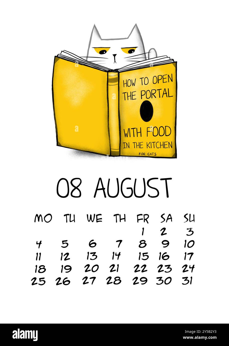 2025 Annual Calendar animals. Set of 12 month illustration. Hand Drawn ...