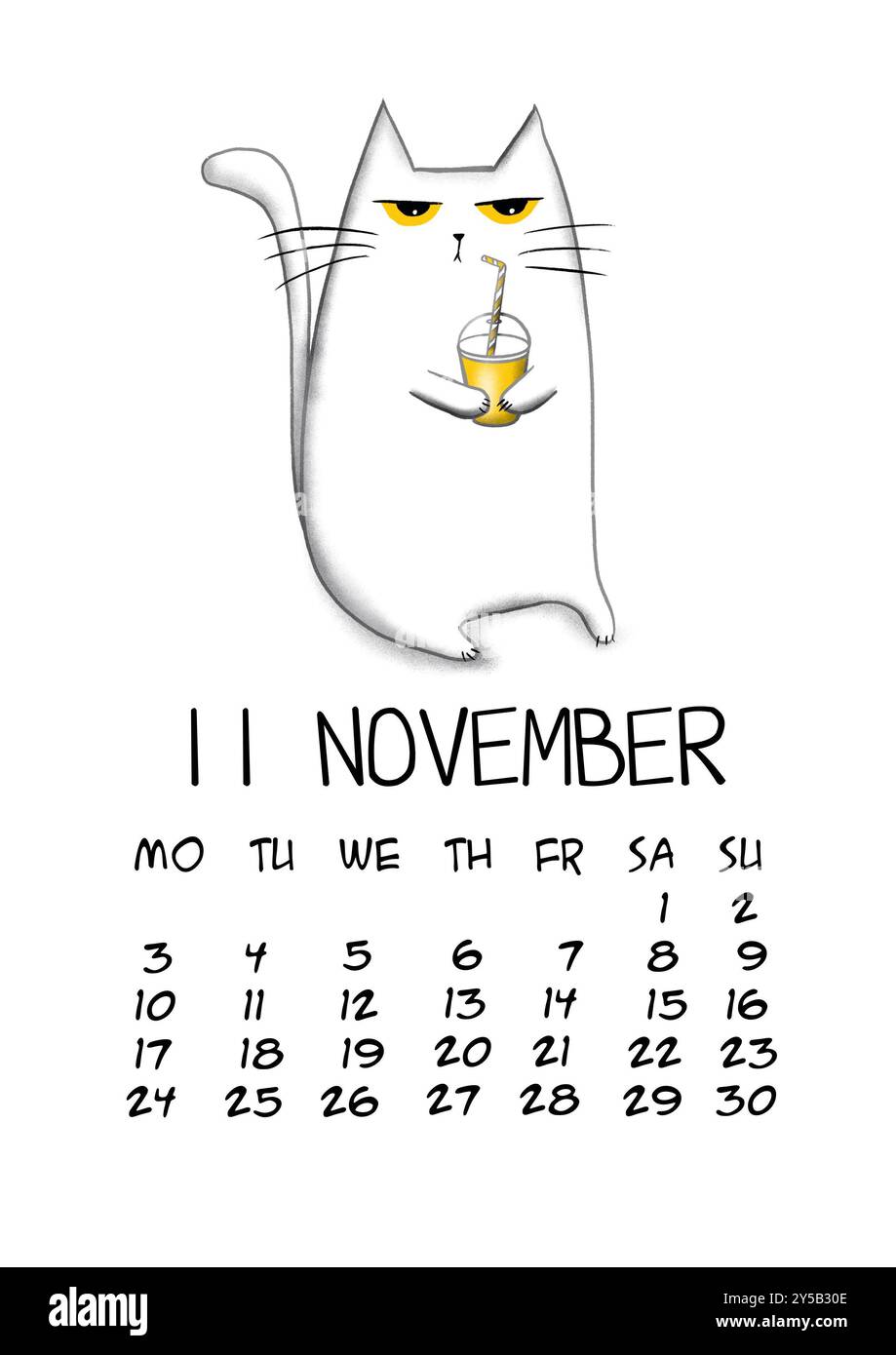 2025 Annual Calendar animals. Set of 12 month illustration. Hand Drawn ...