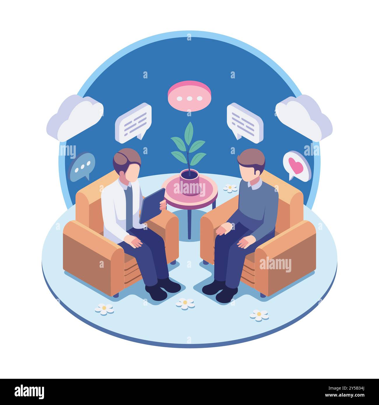 Interpersonal therapy speech Stock Vector Images - Alamy