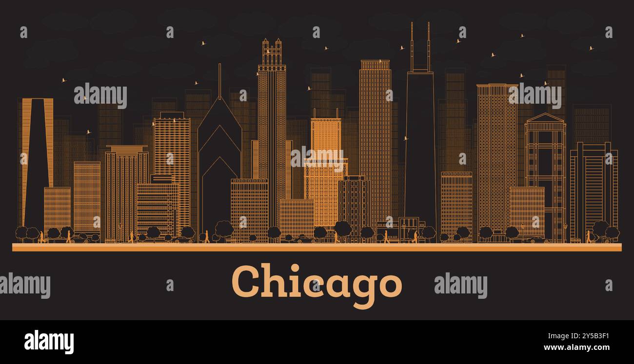 Chicago historic architecture Stock Vector Images - Alamy
