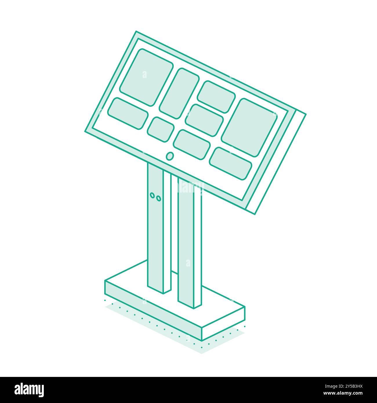 Isometric interactive kiosk. Self service terminal in subway or on ...
