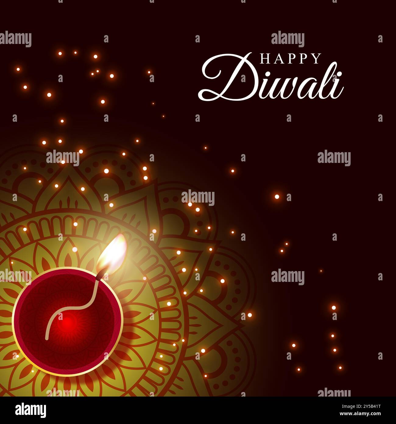 Vector illustration of Happy Diwali social media feed template Stock ...