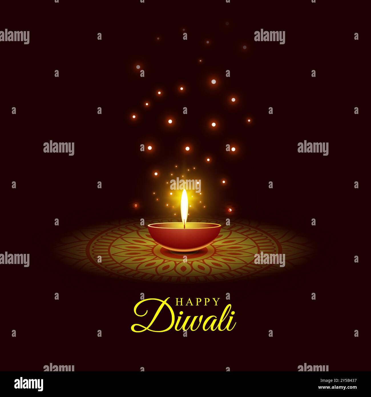 Vector illustration of Happy Diwali social media feed template Stock ...