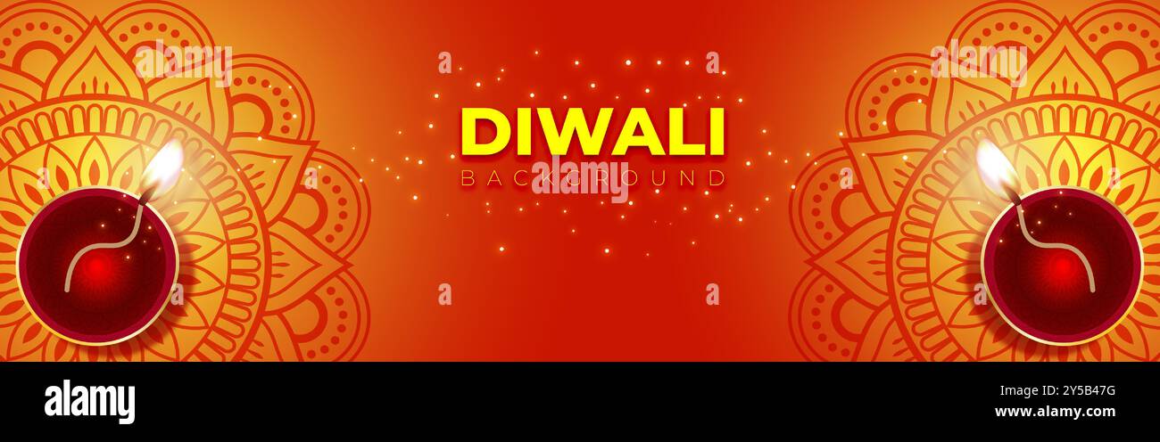 Vector Illustration Of Happy Diwali Decorative Background Template