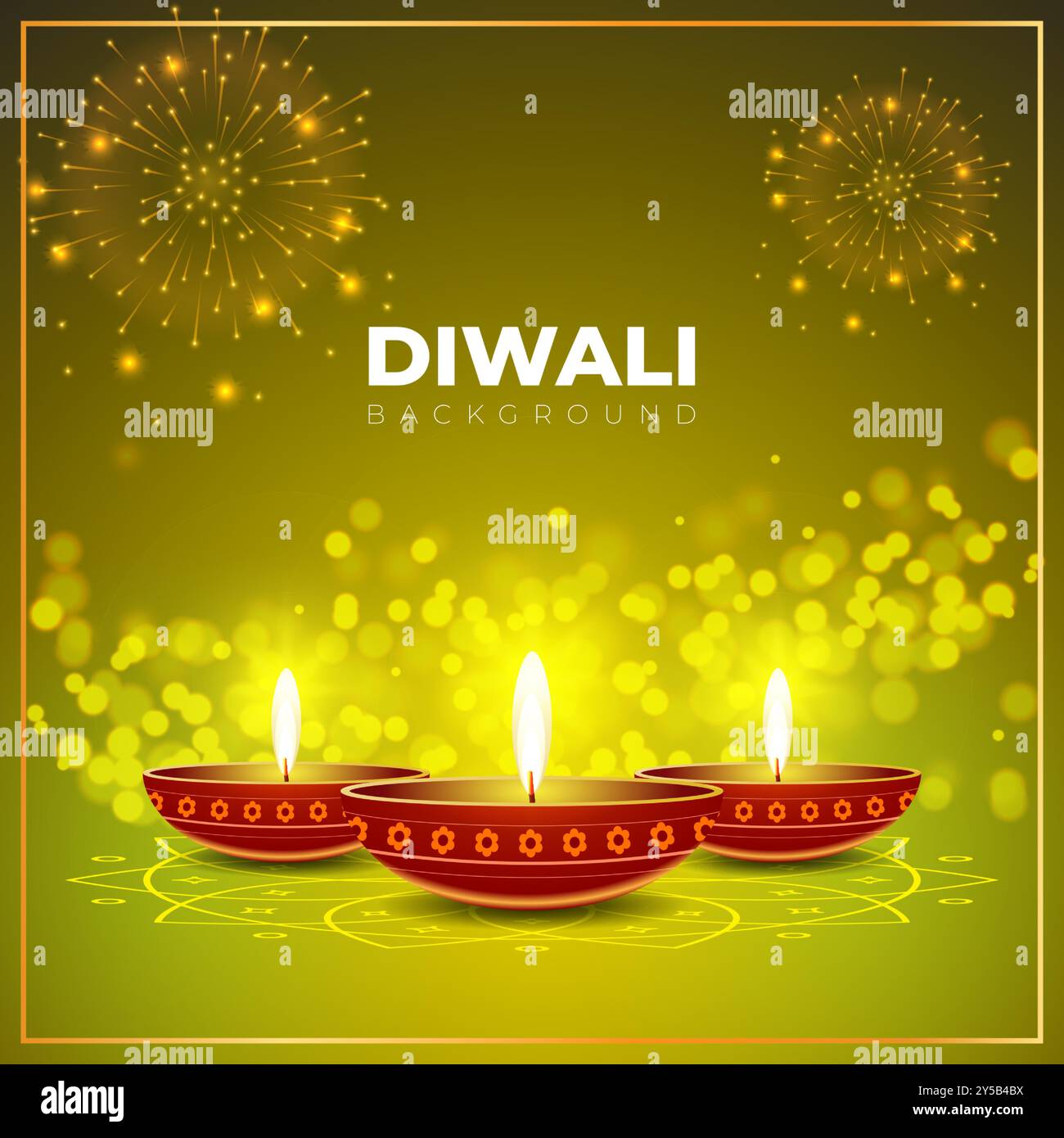 Vector Illustration Of Happy Diwali Decorative Background Template