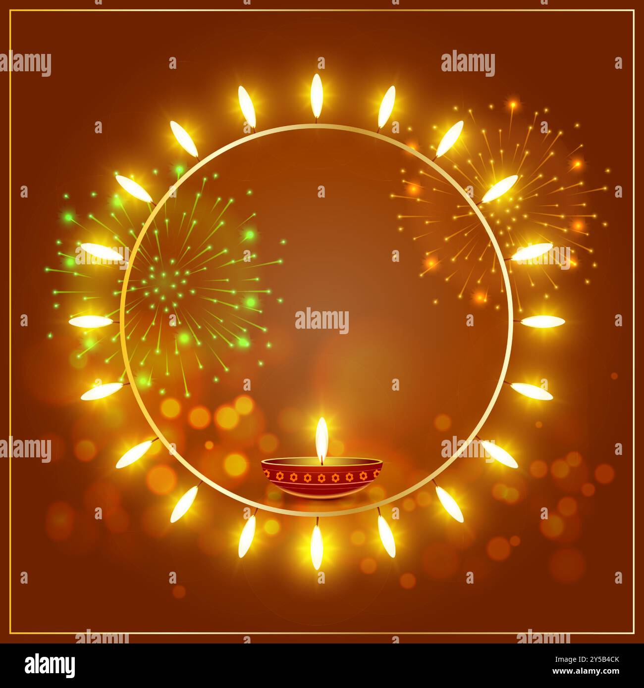 Vector Illustration Of Happy Diwali Decorative Background Template