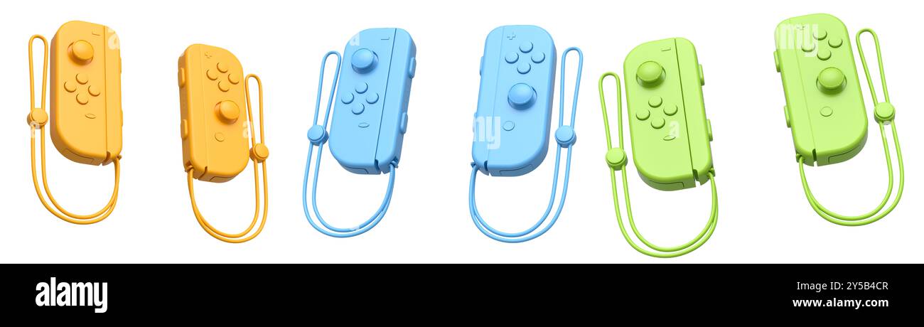 Realistic video game controllers console isolated on white background ...