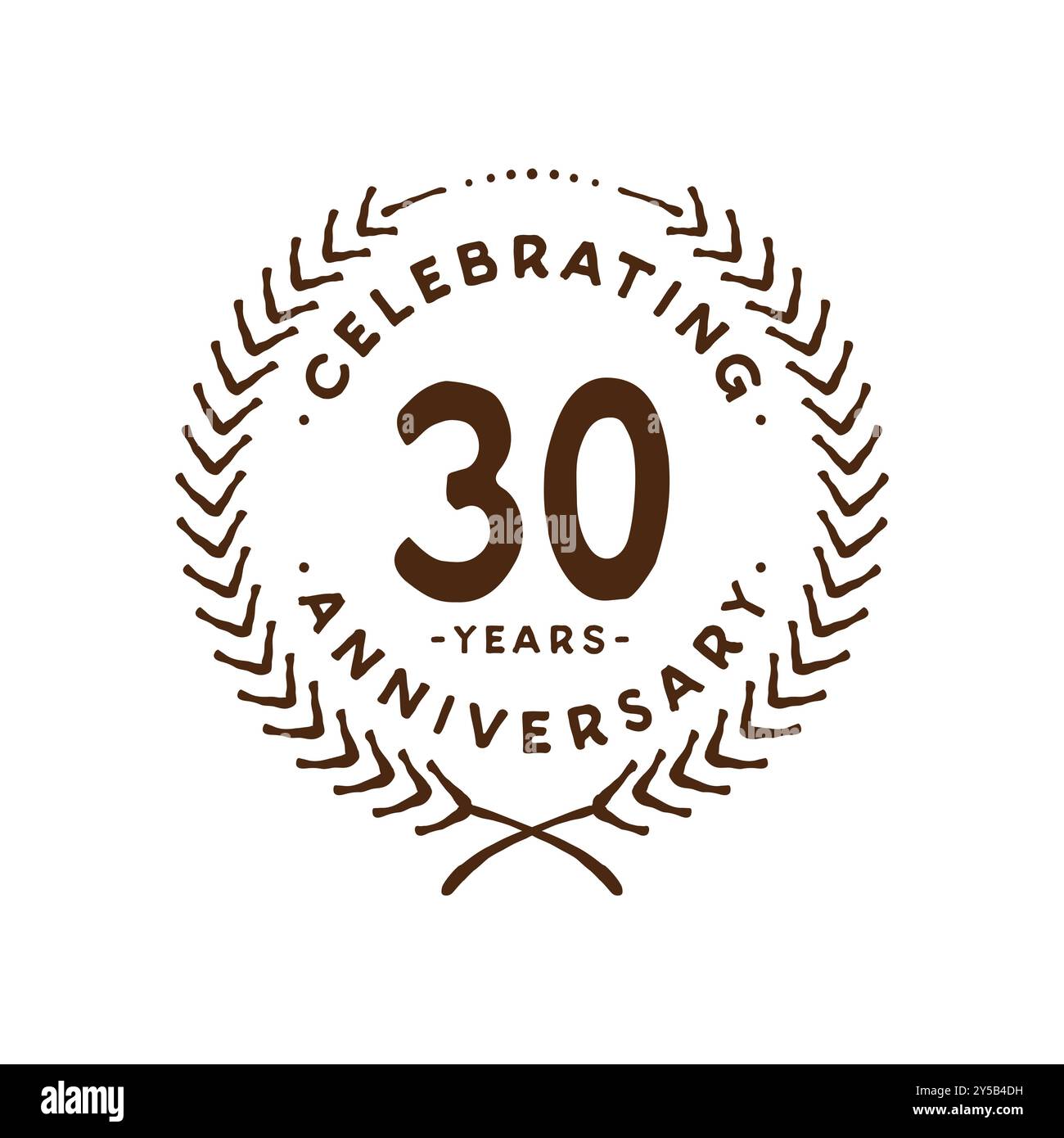 30 years design template. 30th vector and illustration Stock Vector ...