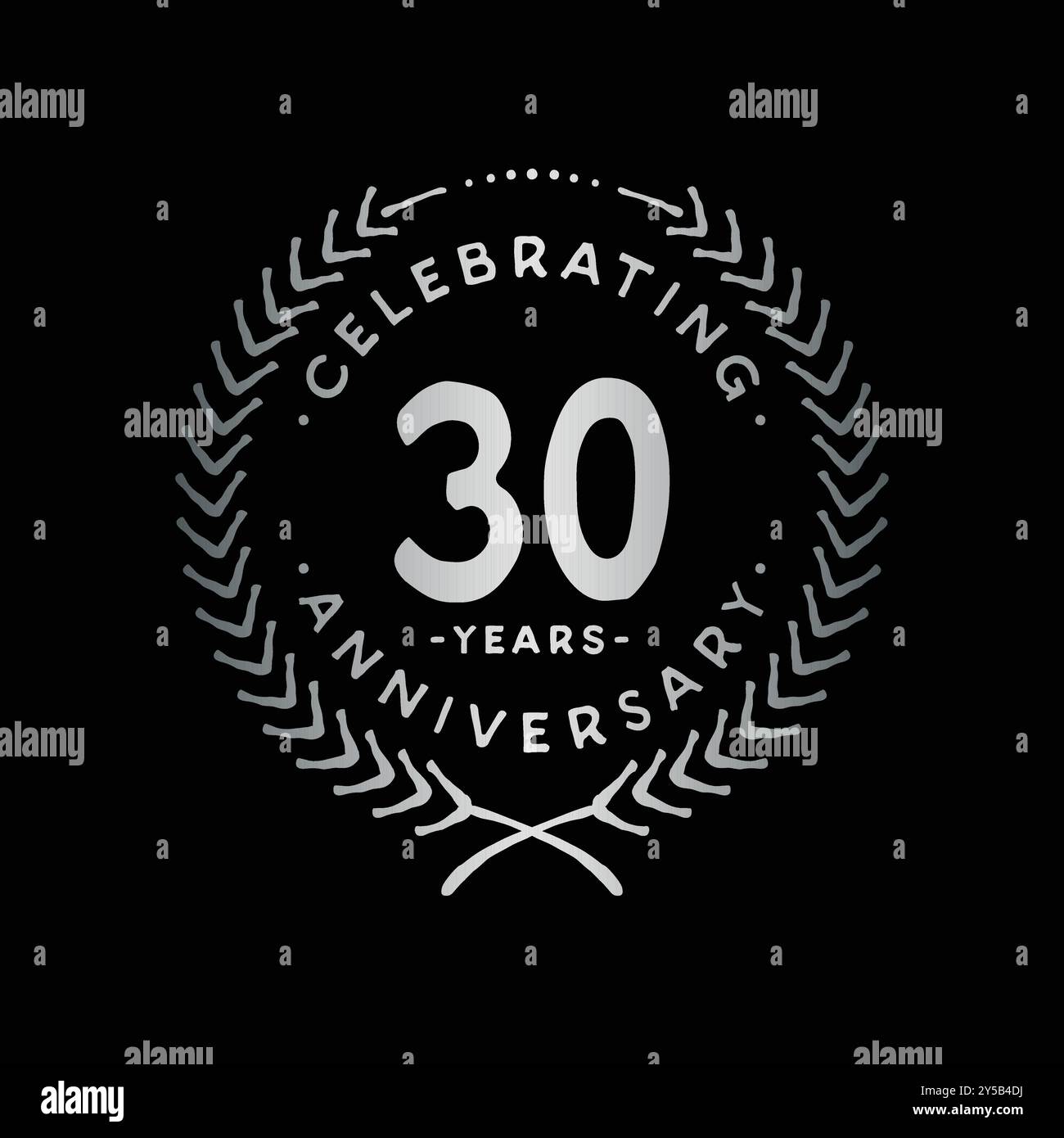 30 years design template. 30th vector and illustration Stock Vector ...
