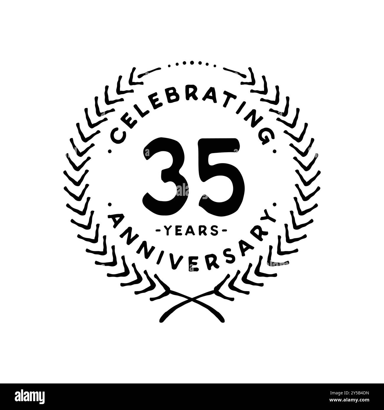 35 years design template. 35th vector and illustration Stock Vector ...