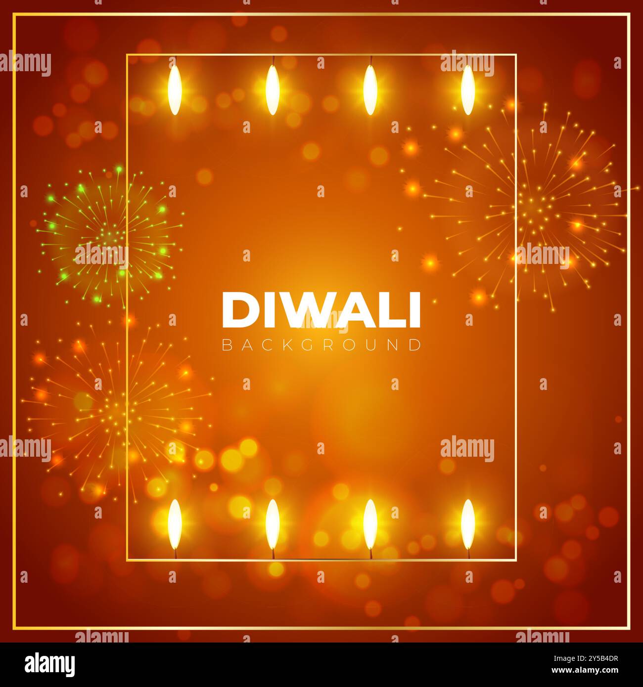 Vector Illustration Of Happy Diwali Decorative Background Template