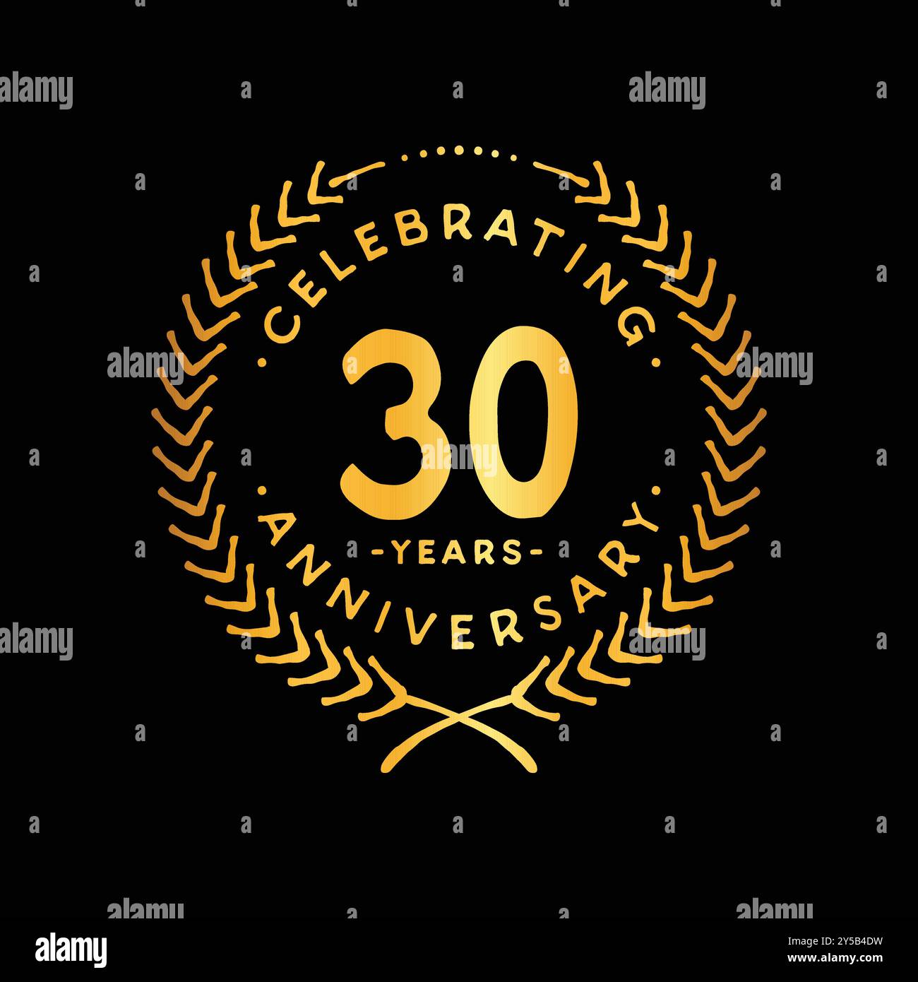 30 years design template. 30th vector and illustration Stock Vector ...
