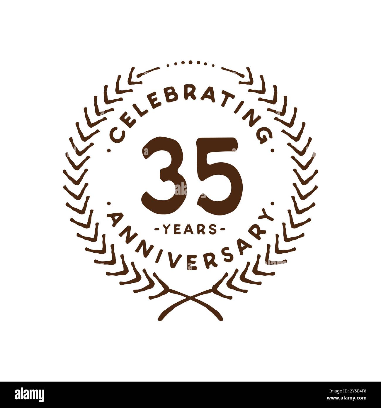 35 years design template. 35th vector and illustration Stock Vector ...