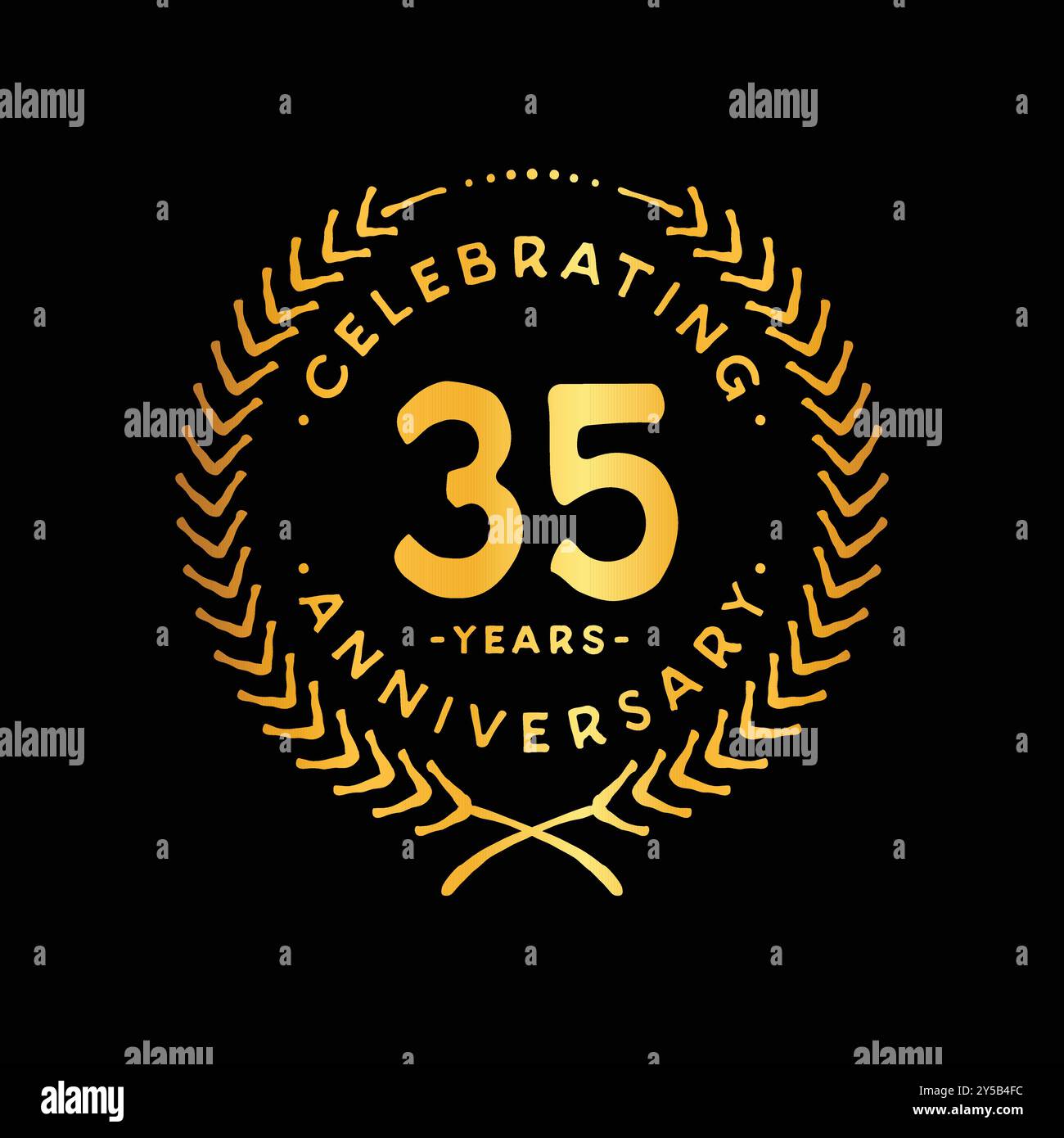 35 years design template. 35th vector and illustration Stock Vector ...
