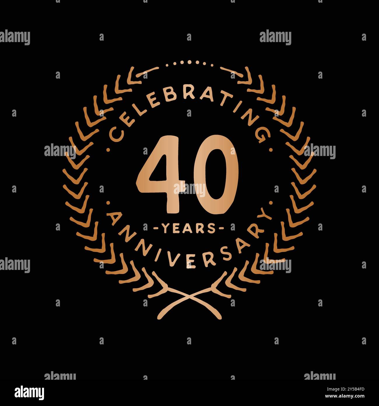40 years design template. 40th vector and illustration Stock Vector ...