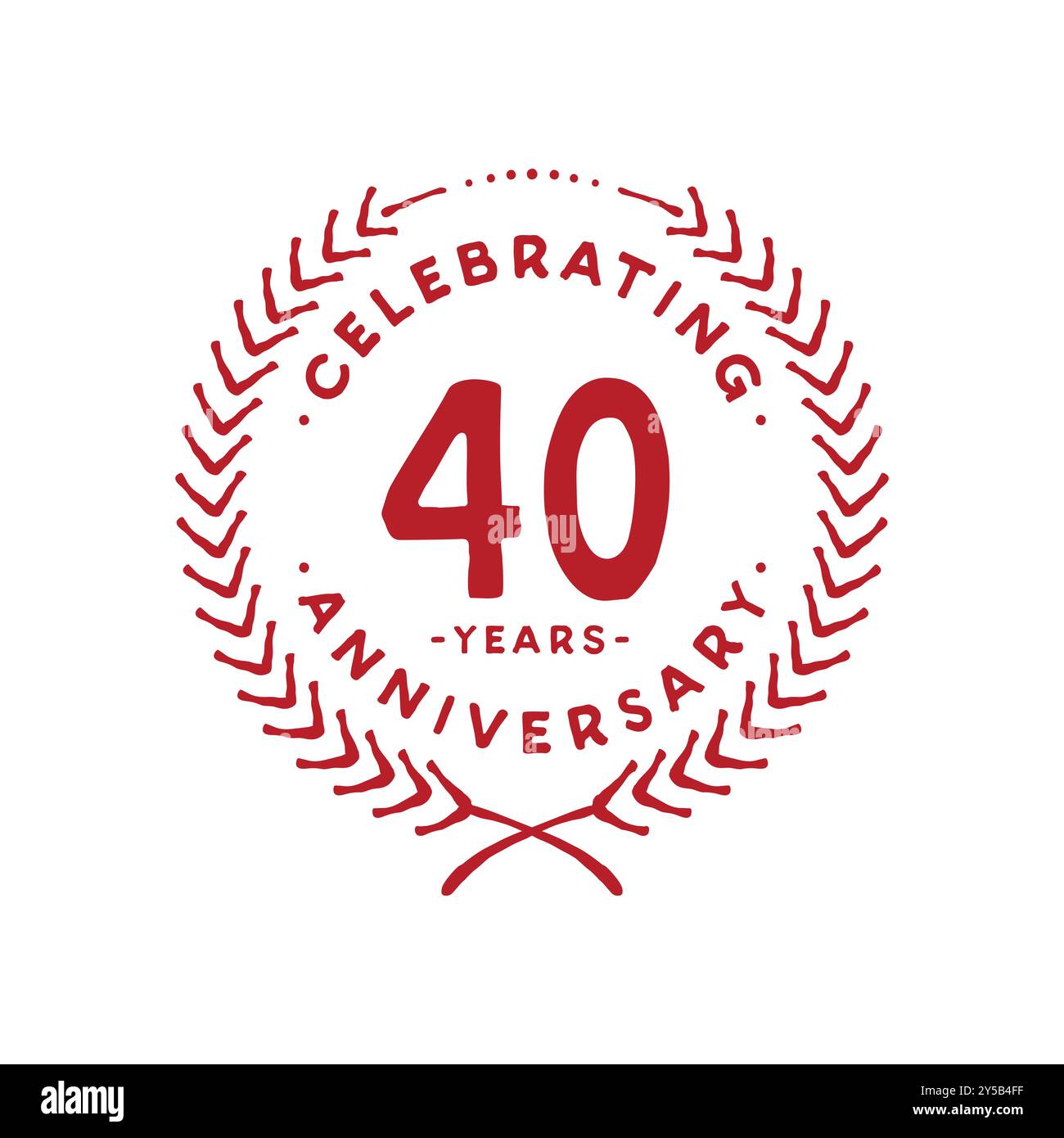 40 years design template. 40th vector and illustration Stock Vector ...