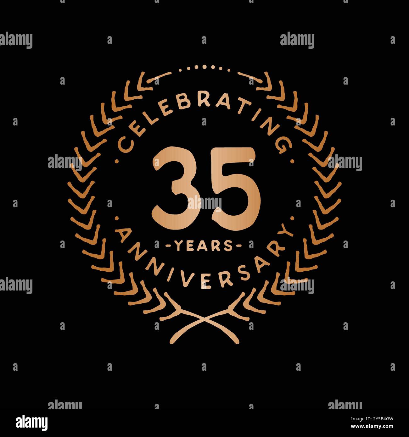 35 years design template. 35th vector and illustration Stock Vector ...