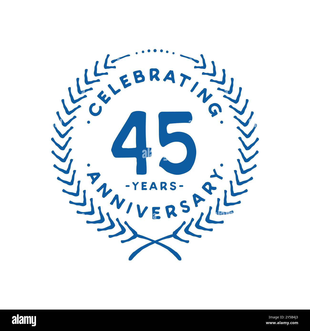 Template logo 45th anniversary Cut Out Stock Images & Pictures - Alamy