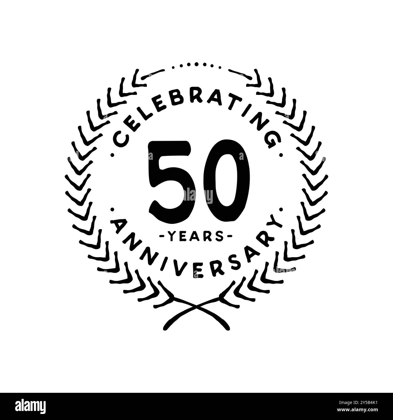 50 years design template. 50th vector and illustration Stock Vector ...