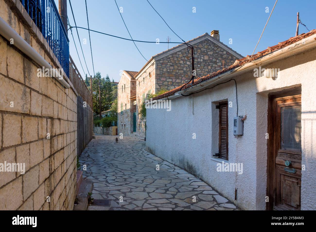 Architecture and old buildings in the village of Kastos island, Greece ...